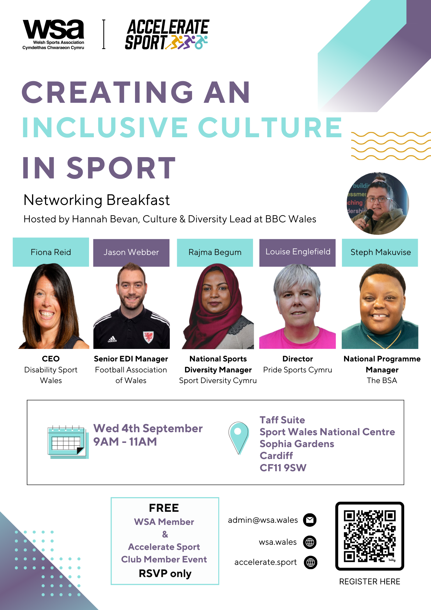 NEW EVENT: Creating an Inclusive Culture in Sport Networking Breakfast in Cardiff this September ...